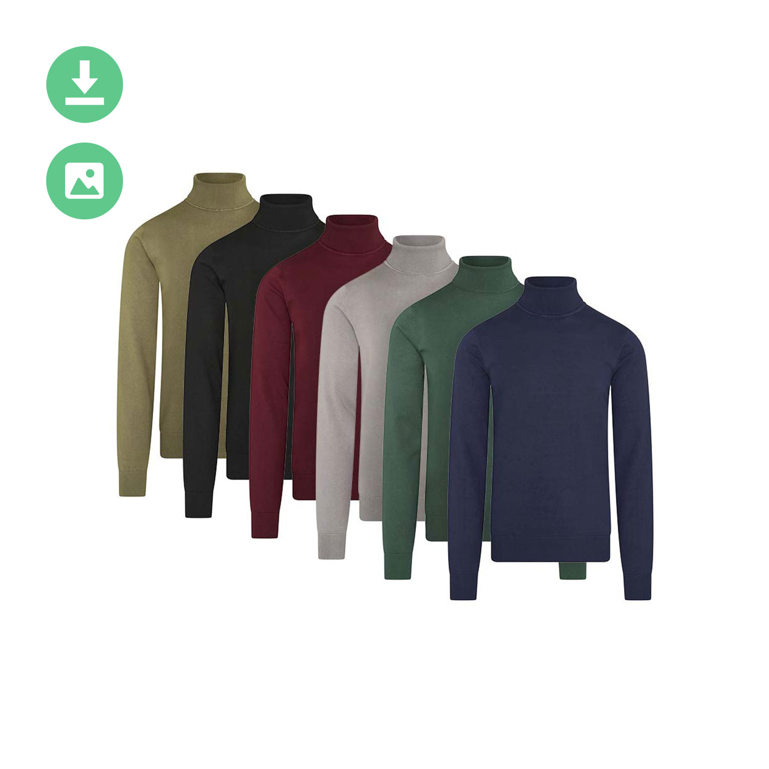 Mario Russo turtleneck product photos - FlinQ Commerce